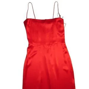 Reformation | Dresses | Nwt Reformation Frankie In Tango Red Silk Satin ...